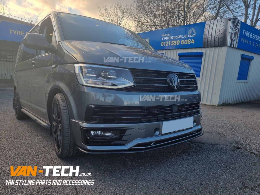VW Transporter T6 Front End Upgrade Parts - Badged Grille, Side Bars