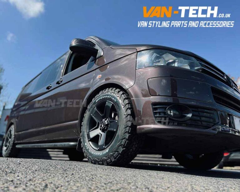 Swamper VW T5 T5.1 Tomahawk Outlaw X 17″ Alloy Wheels Matte Black w AT ...