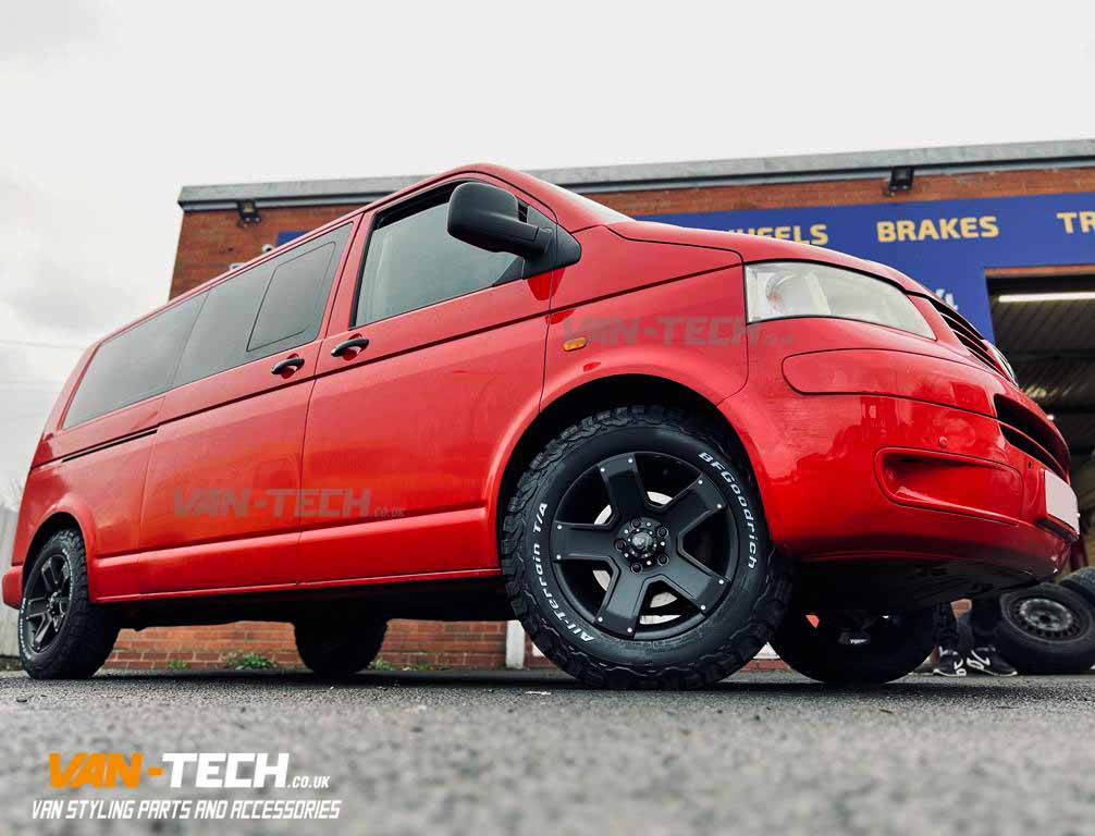 VW Transporter T5 T5.1 Tomahawk Outlaw X 17″ Swamper Alloy Wheels and ...