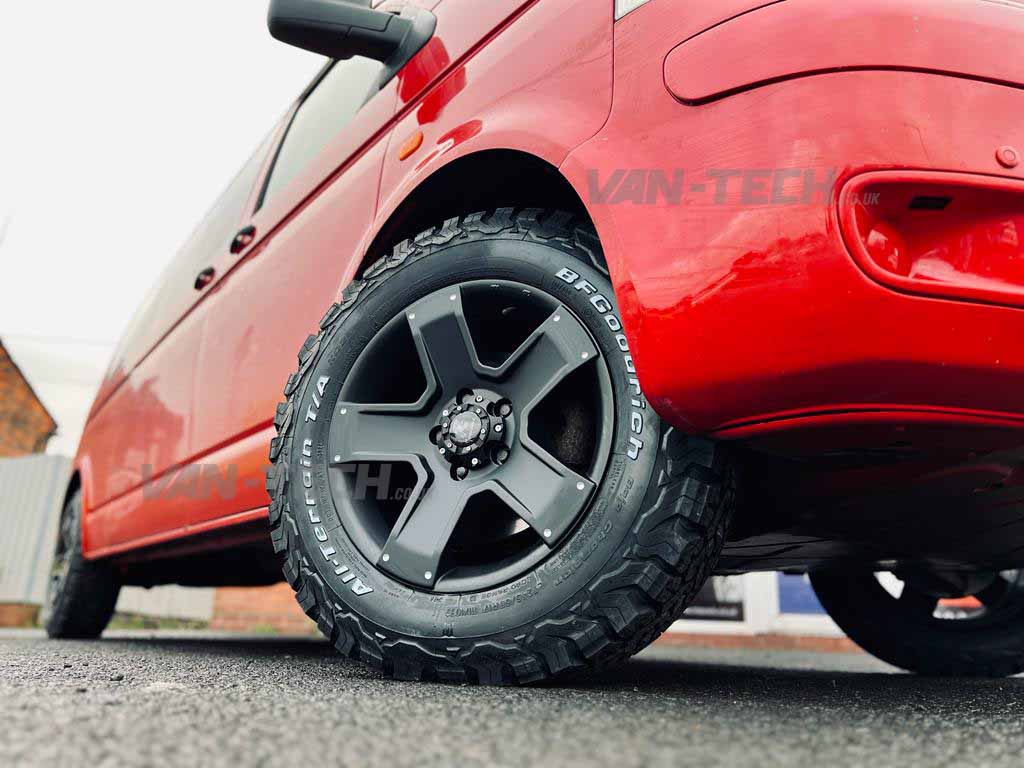 VW Transporter T5 T5.1 Tomahawk Outlaw X 17″ Swamper Alloy Wheels and ...