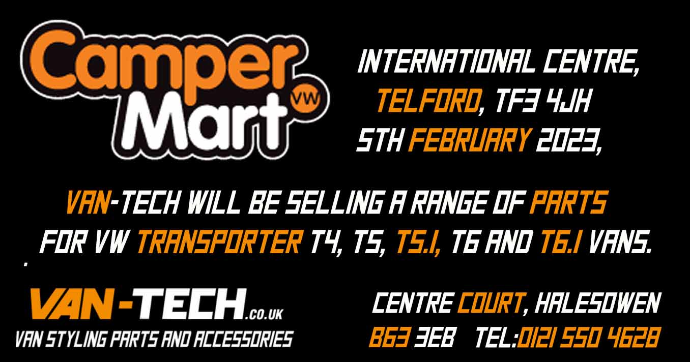 Camper Mart 5th Febuary 2023 Telford International Centre | Van-Tech