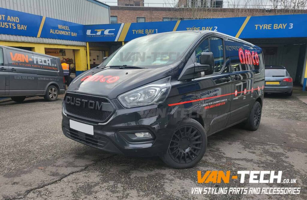 Ford Transit Custom Front Matte Black Grille fits model supplied and fitted