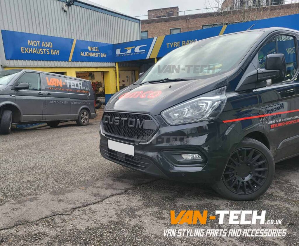 Ford Transit Custom Front Matte Black Grille fits model supplied and fitted