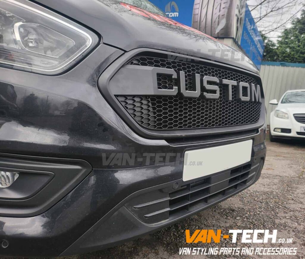 Ford Transit Custom Front Matte Black Grille fits model supplied and fitted