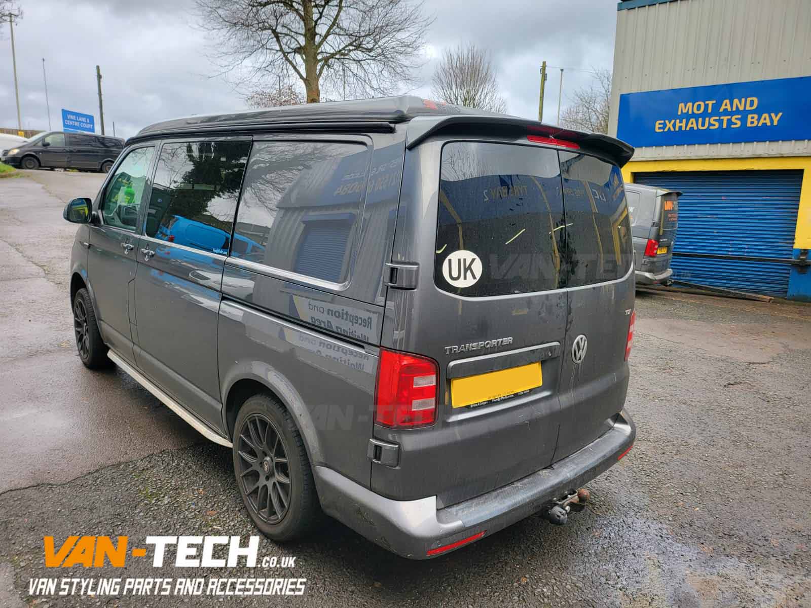 VW Transporter T6 T6.1 Rear Barn Door Spoiler supplied and fitted (2 ...