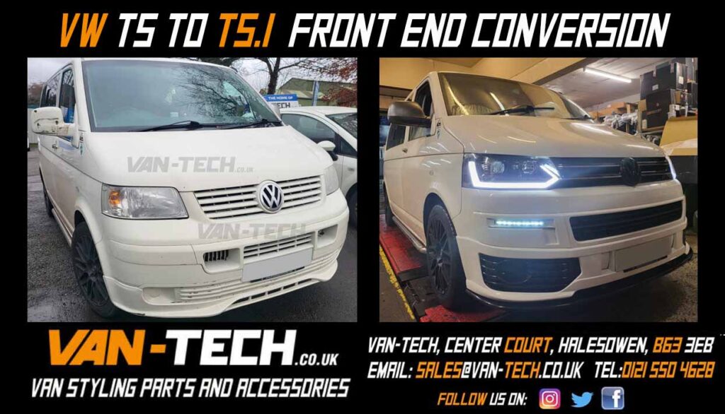 VW Transporter T5 to T5.1 Front End Conversion kit with DRL's,