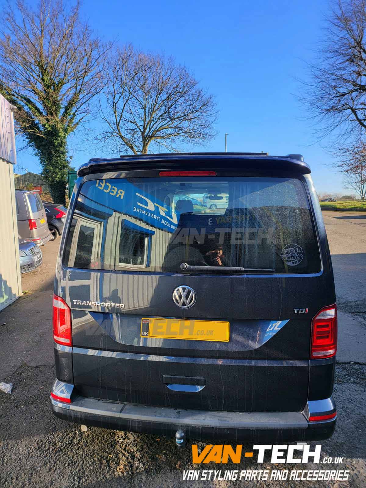 VW Transporter T6 T6.1 Tailgate Rear Sportline Spoiler, painted ...