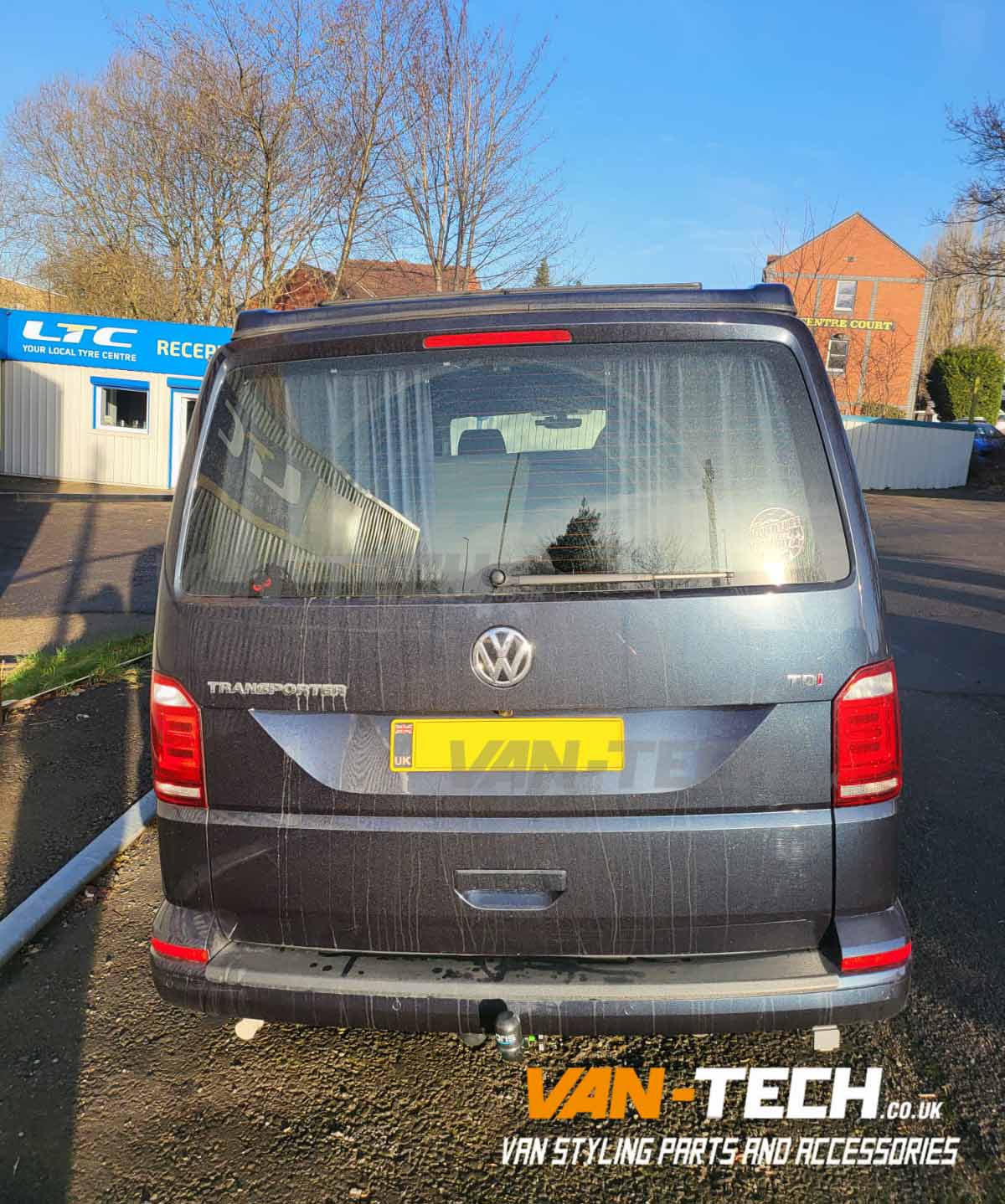 VW Transporter T6 T6.1 Tailgate Rear Sportline Spoiler, painted ...