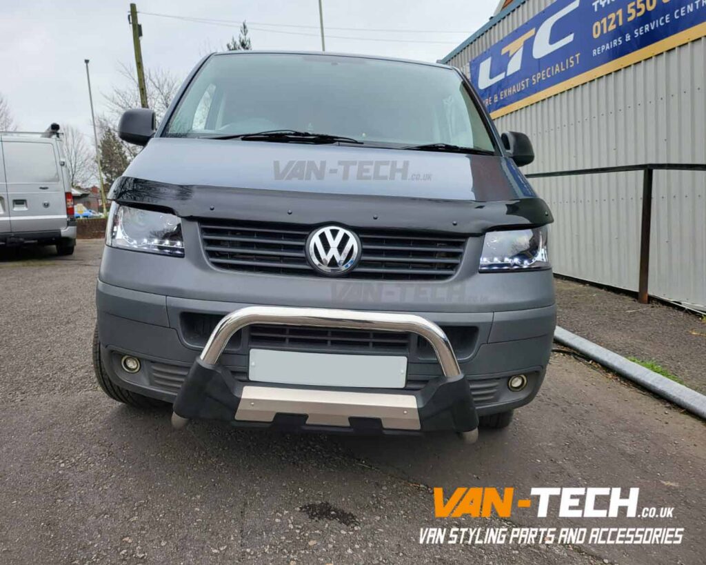 VW Transporter T5 Headlights Black DRL LED Audi Style