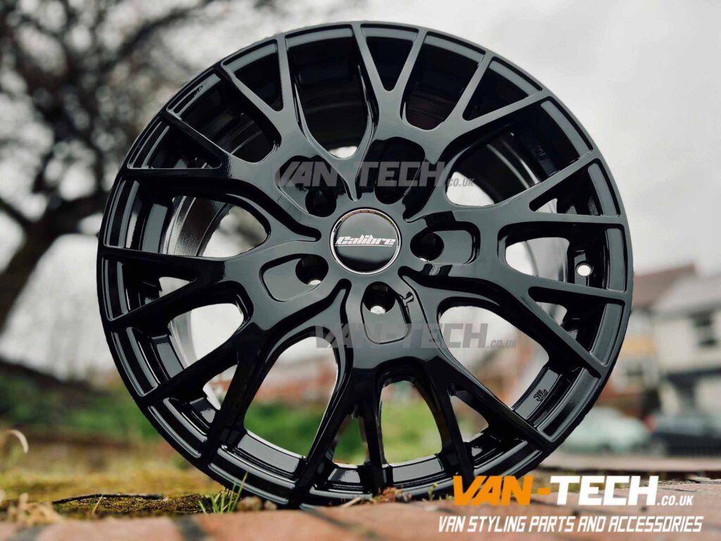 VW Transporter T6 61 Calibre Crusade Alloy Wheels 18″ Gloss Black