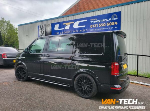 VW Transporter T6 T6.1 Side Bars Satin Black Sportline O.E Style SWB