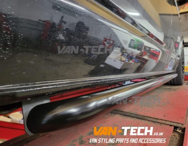 VW Transporter T6 T6.1 Side Bars Satin Black Sportline O.E Style SWB