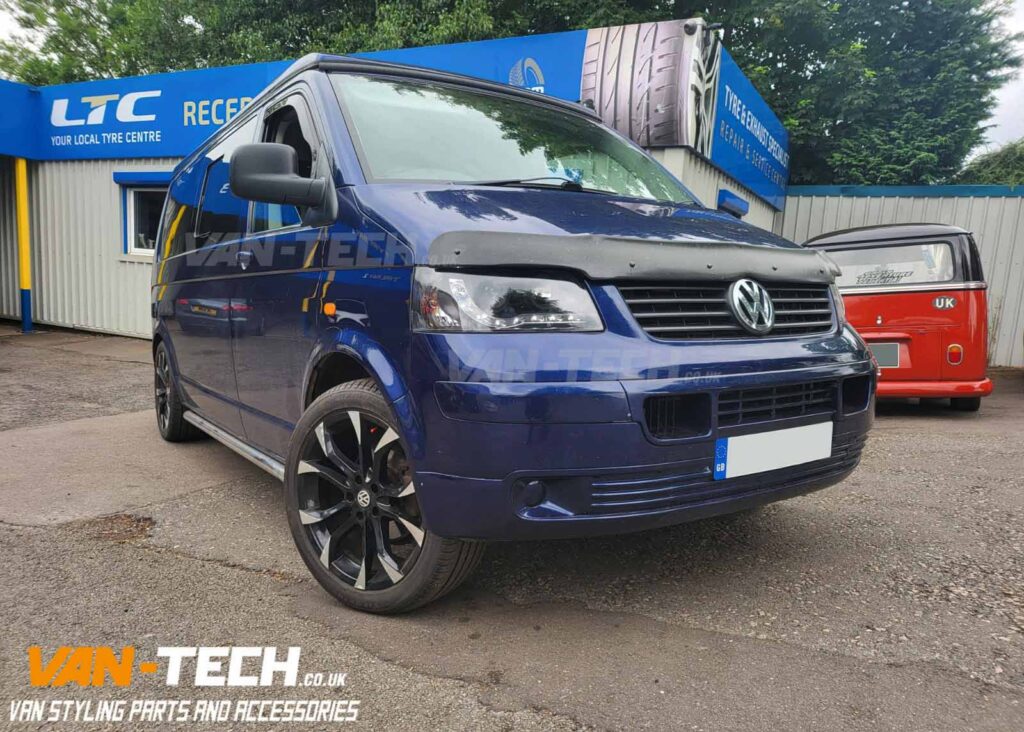 VW Transporter T5 Headlights Black DRL LED Audi Style 2003-2010