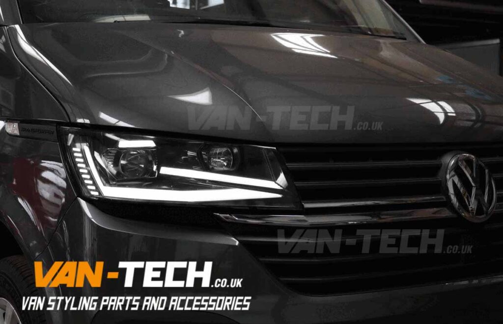 VW Transporter T6.1 LED Light Bar Headlights with Dynamic Indicators