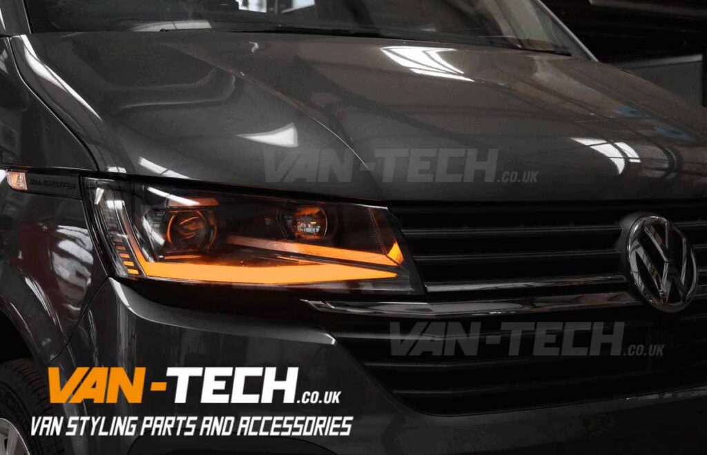 VW Transporter T6.1 LED Light Bar Headlights with Dynamic Indicators