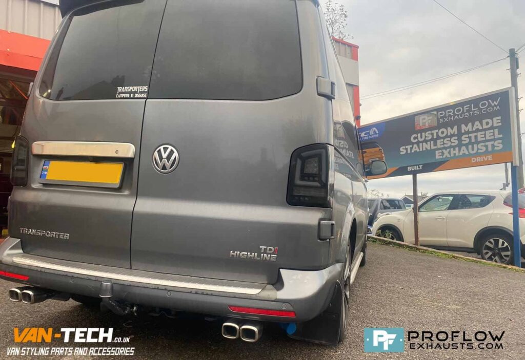 VW Transporter Custom Stainless Steel Dual Exit Exhaust available