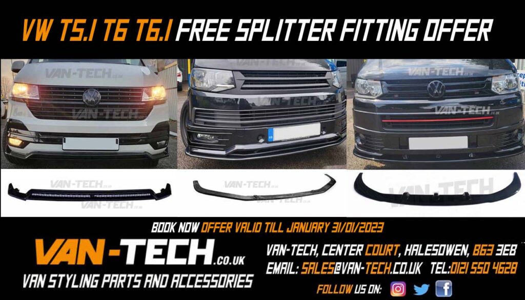 Van-Tech Winter SALE T5.1, T6 and T6.1 Lower Splitter