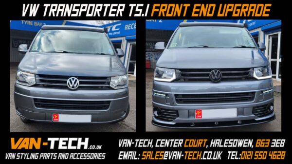 VW Transporter T5.1 Front End Upgrade Conversion Kit and Rear Spoiler