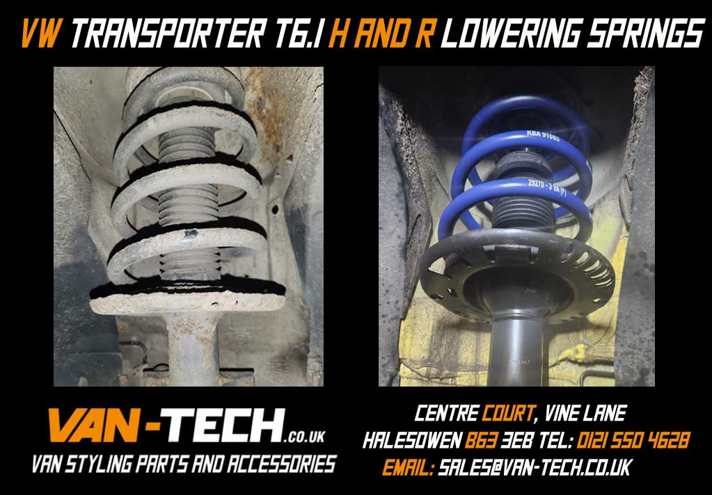 VW Transporter T6.1 H&R Lowering Springs supplied and fitted by Van ...