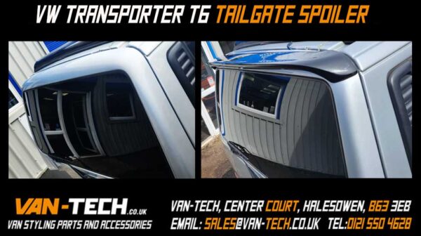 VW Transporter T6 T6.1 Tailgate Sportline Spoiler supplied and fitted