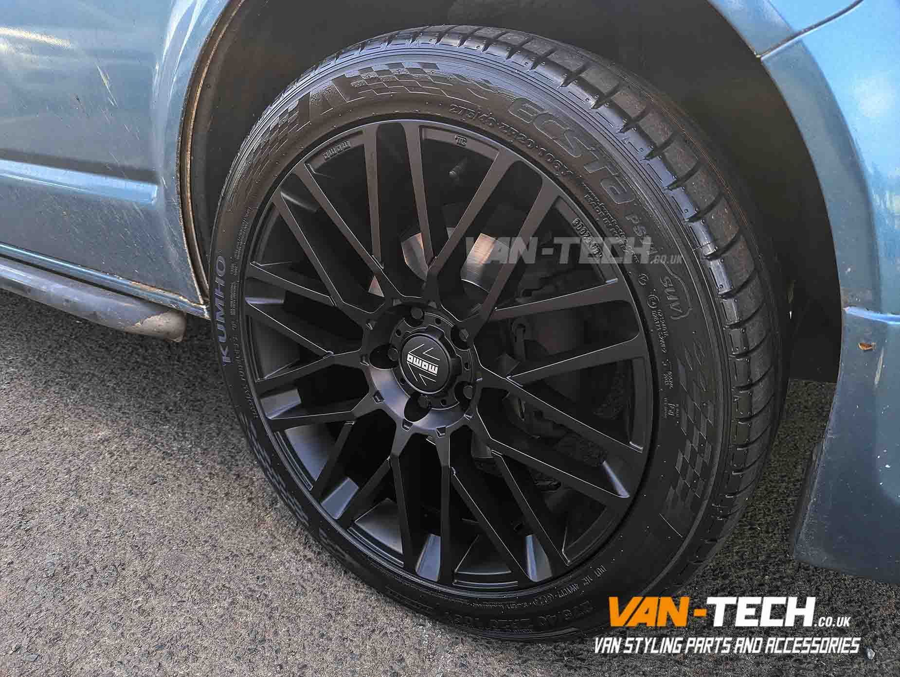 Momo Revenge Matte Black Alloy Wheels 20″ and Tyres for VW Transporter ...