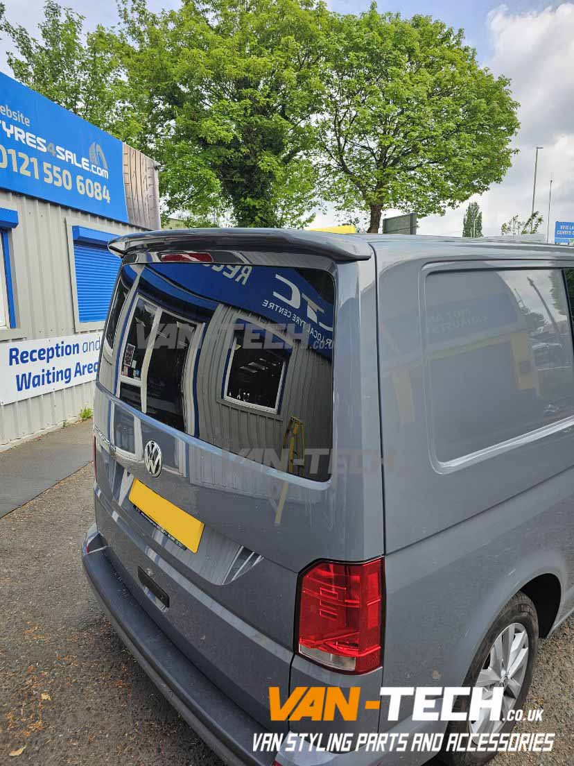 VW Transporter T6 T6.1 Rear Tailgate Spoiler painted and fitted by Van ...