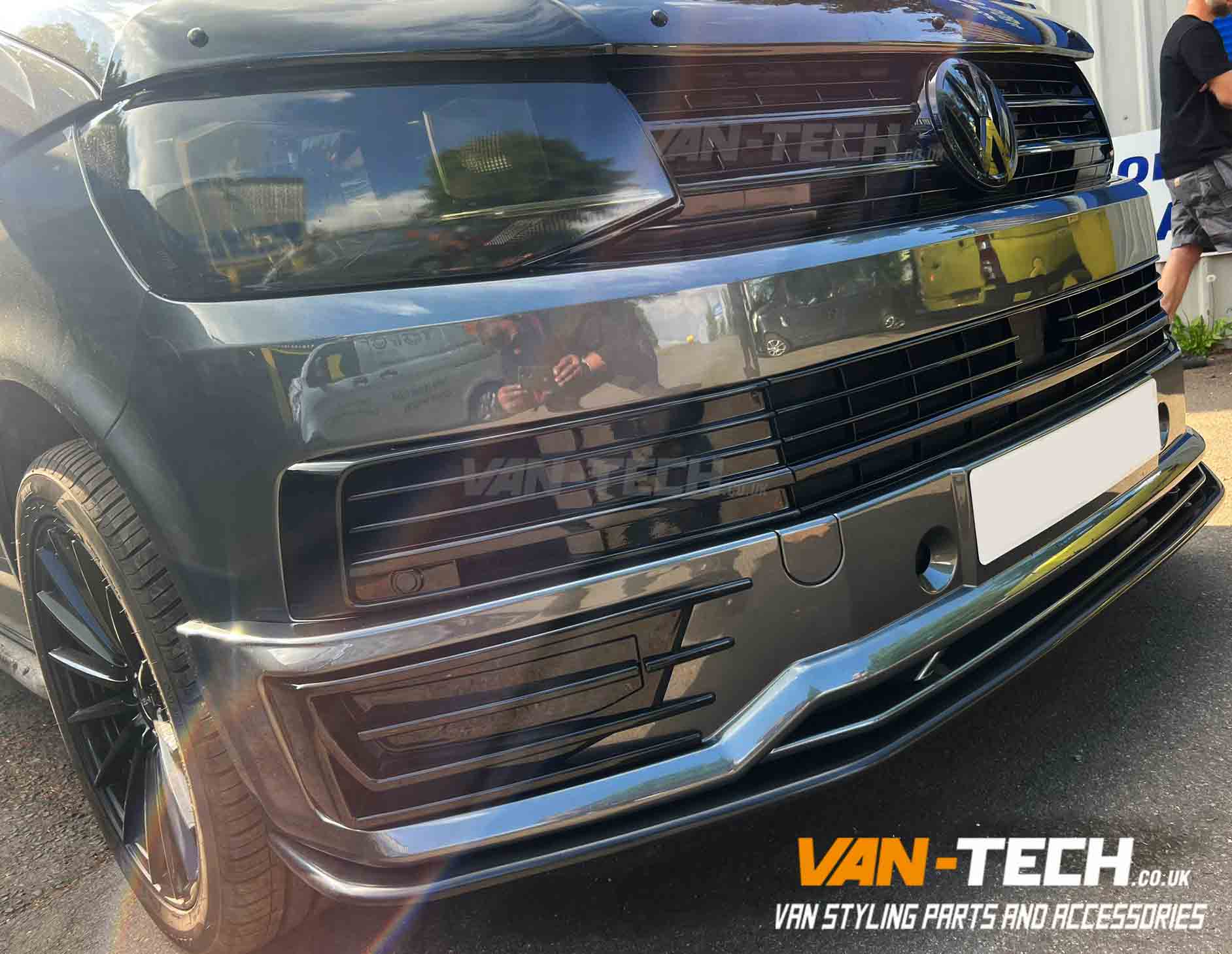 VW Transporter T6 Front End Upgrade - Bumper, Middle Inserts, Badged ...
