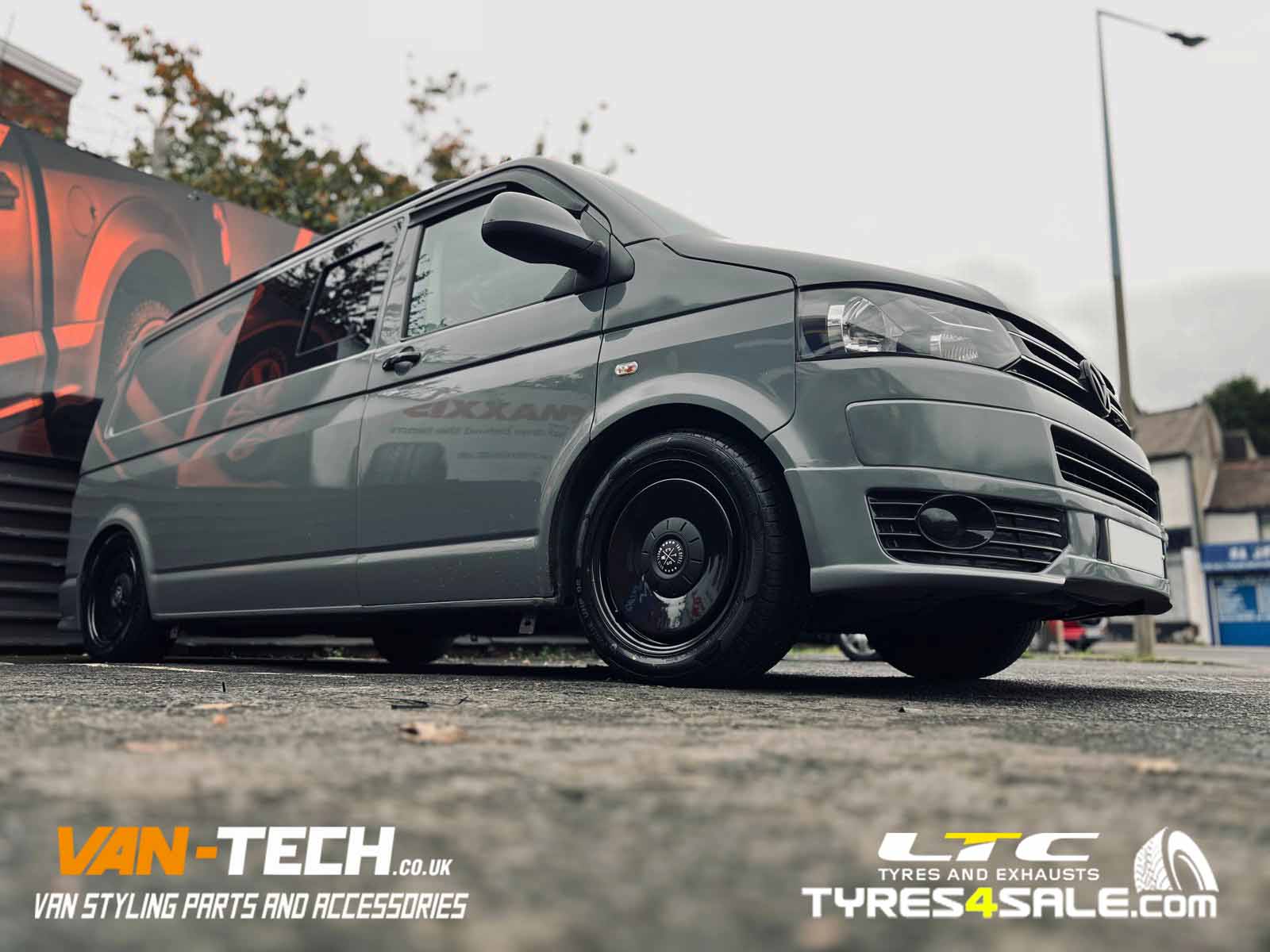 JBW Flat Boys 18″ Steel Wheels Gloss Black VW Transporter
