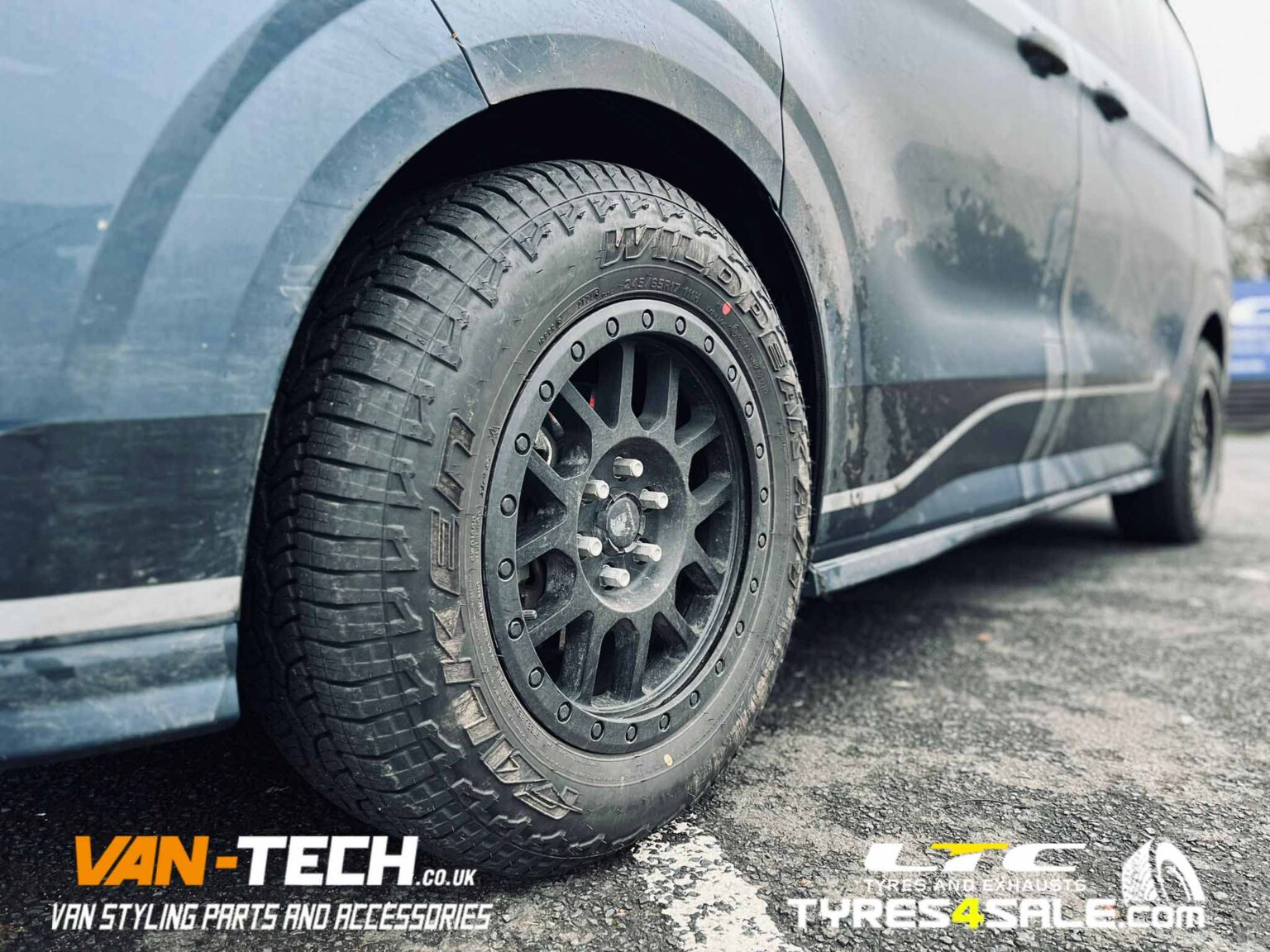 Tomahawk Kato 17″ Alloy Wheels Satin Black for Ford Transit Custom MK2