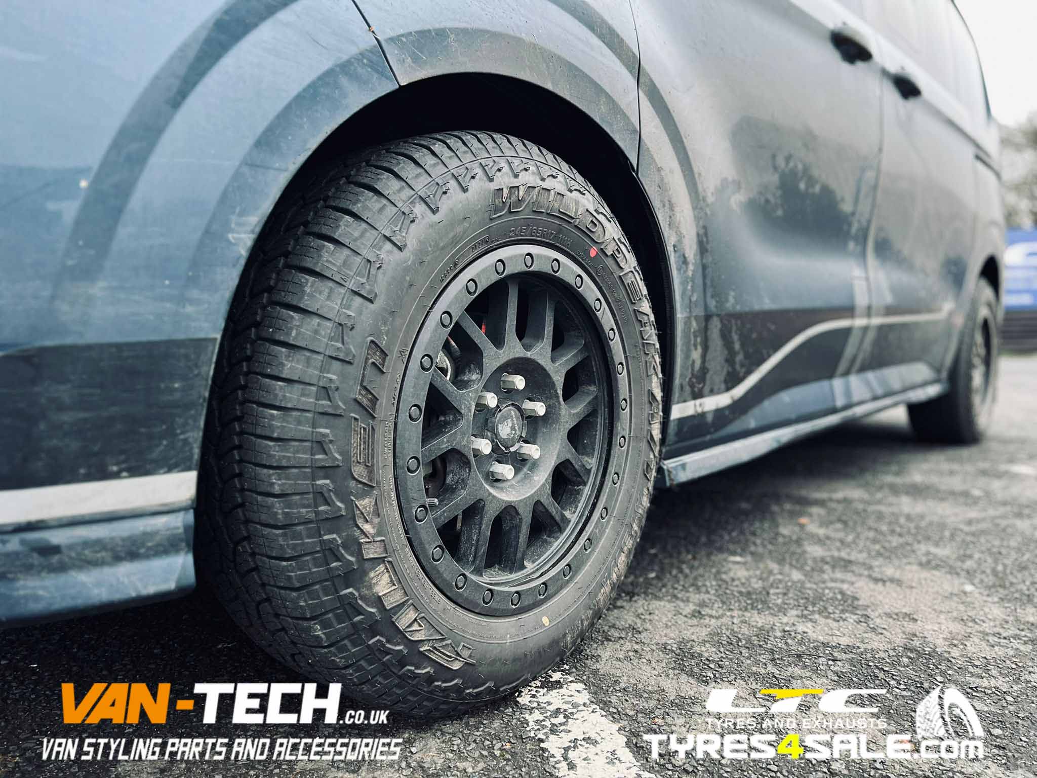 Tomahawk Kato 17″ Alloy Wheels Satin Black for Ford Transit Custom MK2